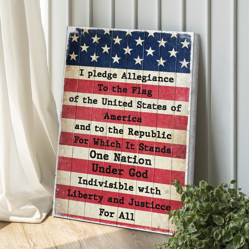 America Pledge Allegiance Sign – Decor Radiance